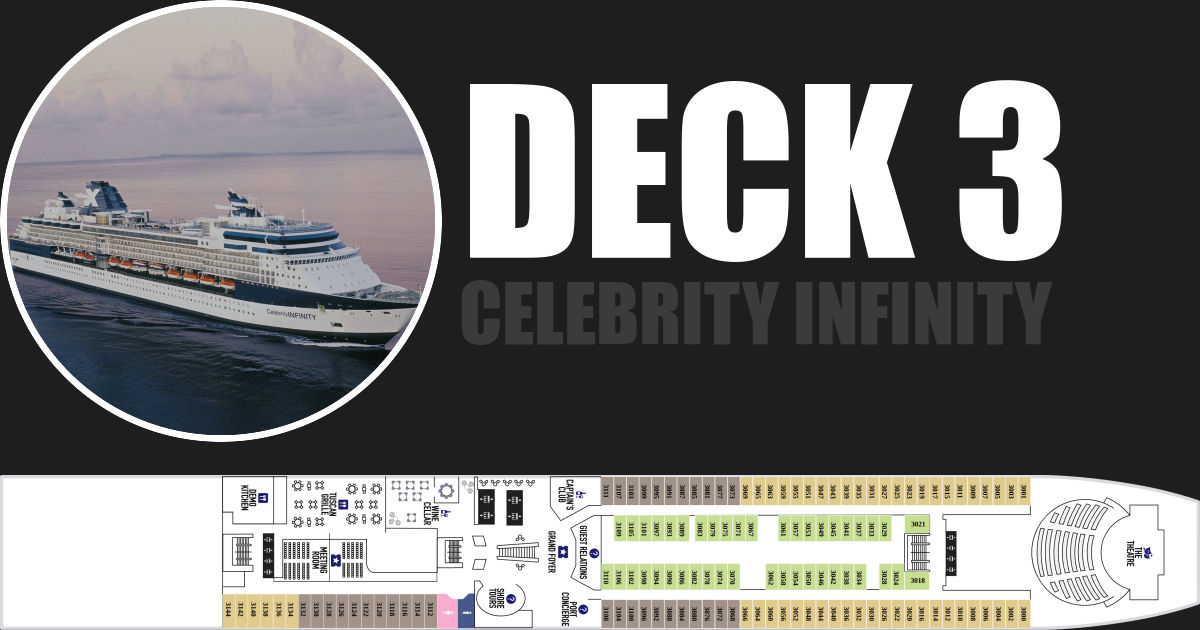 Celebrity Infinity Deck 3 - Cabins & Activities